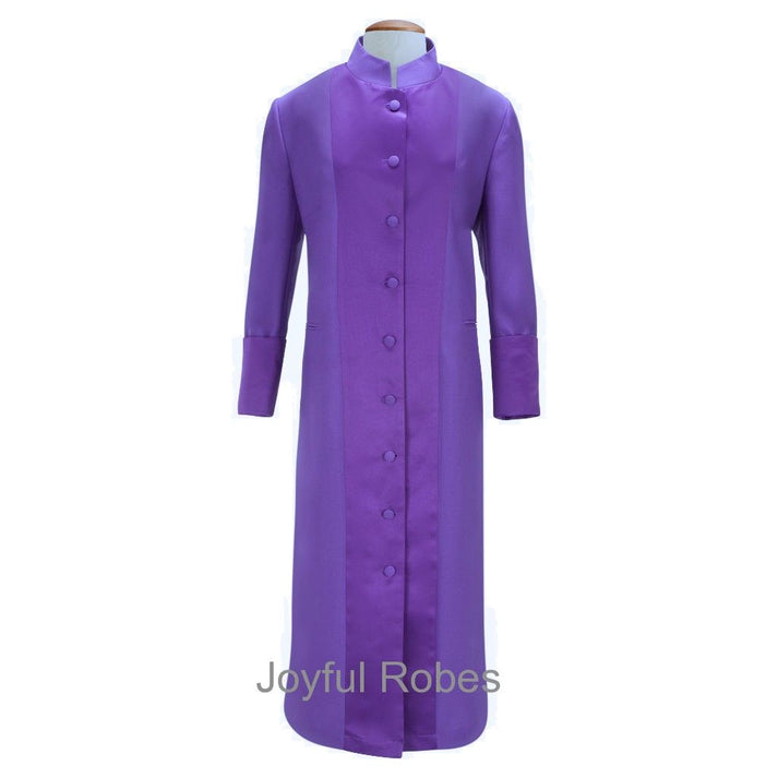 Women’s Purple Clergy Robe with Majestic Satin Panels – Suit Avenue