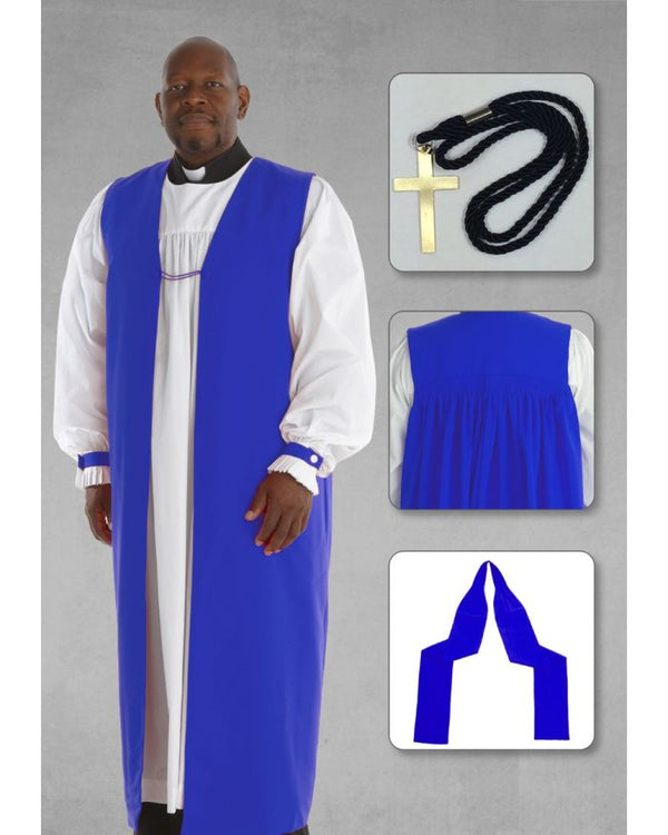 Clergy Vestment Package includes Clergy Chimere and Rochet Royal Blue ...