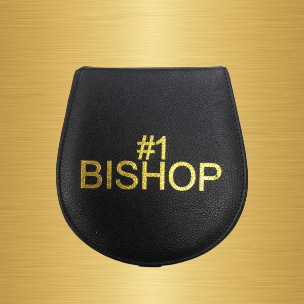 Black Clergy Collar Case with Gold Bishop Design for Accessories – Suit ...